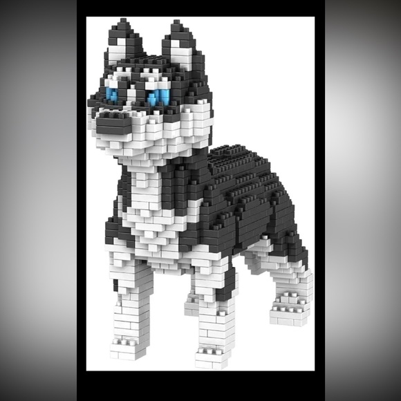 Toys | Husky Dog Micro Mini Blocks Building Animal Set Diy 3d Building ...